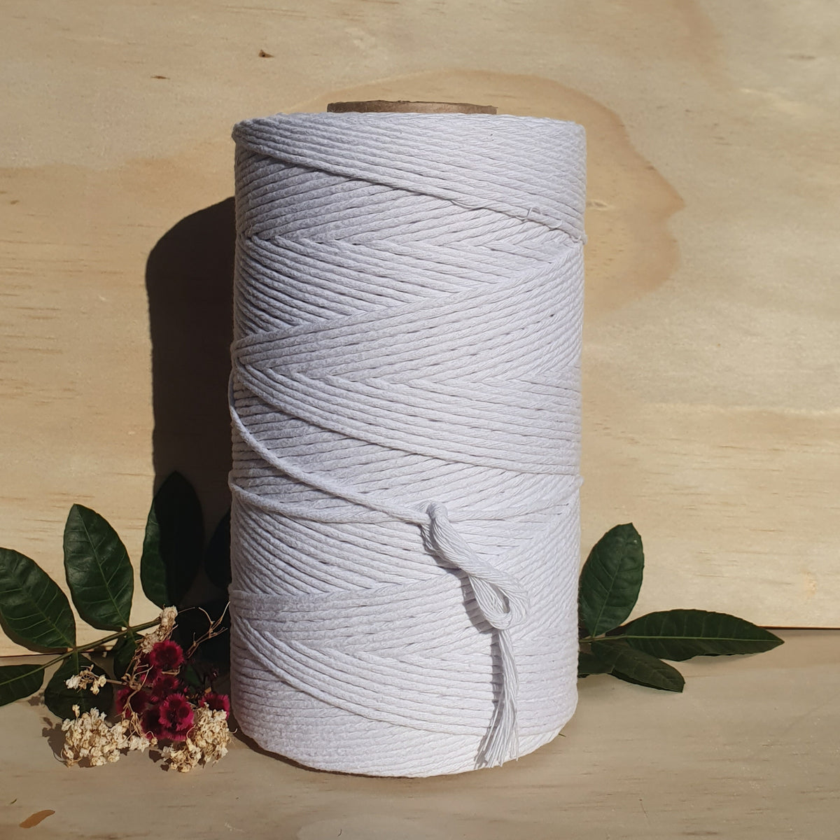 White Single Twist Macrame String- 3mm 1kg – Natural Mystic Macrame